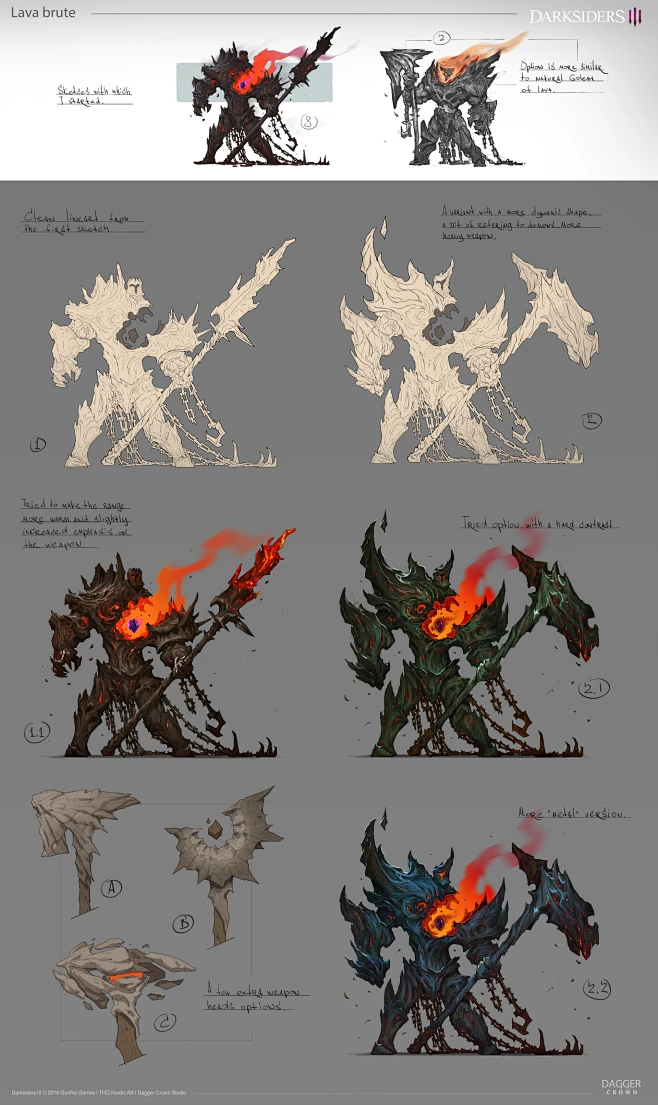 Darksiders 3 | Lava brute, DAGGER CROWN STUDIO : Darksiders III © 2018 Gunfire Games, THQ Nordic ...