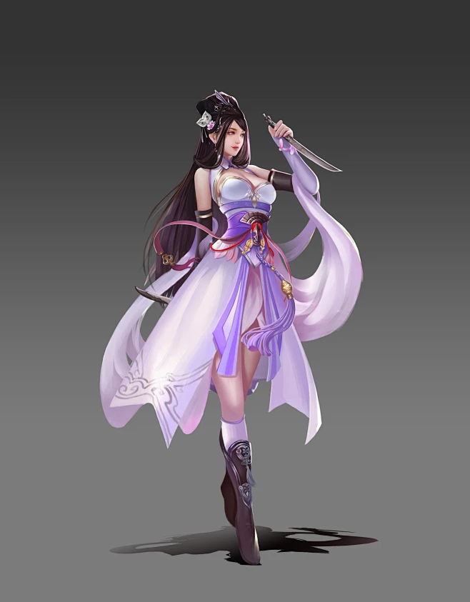 中国风女性角色原画中国风写实角色原画来自cgbook.cn (134)-花瓣网