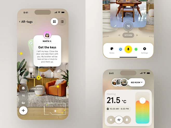 Smart Home App Smart Home UI interior app Mobile APP UI ui design Room ...