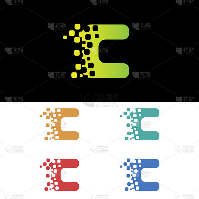 Letter C Set vector illustration ready use for tec