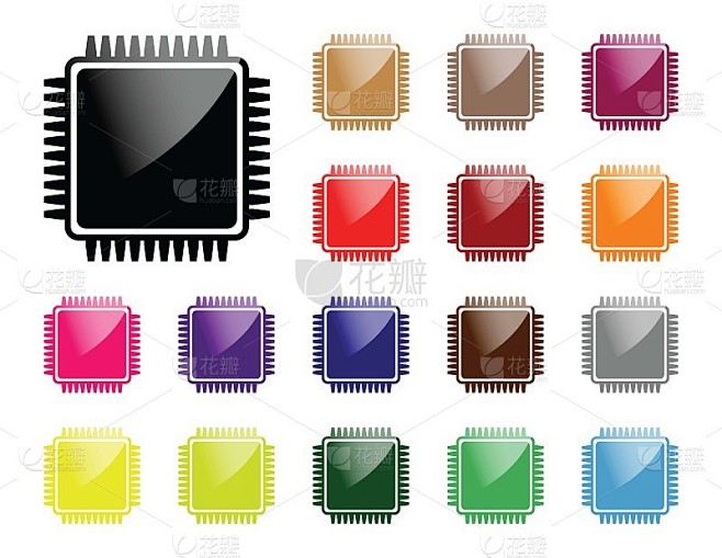 Computer chip icon