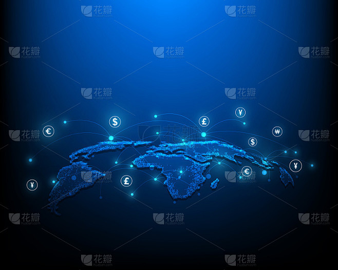 Currency Network Money Transfer Global Currency Ex素材-花瓣网