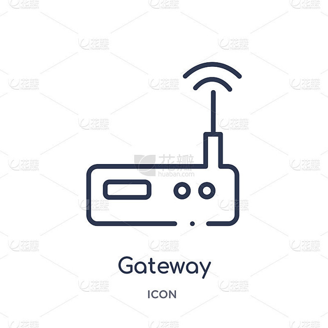 Linear gateway icon from City elements outline col
