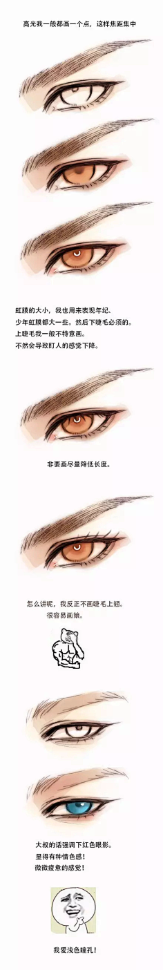眼睛-花瓣网|陪你做生活的设计师 | 【绘画教程】如何画好眼睛里的瞳孔？