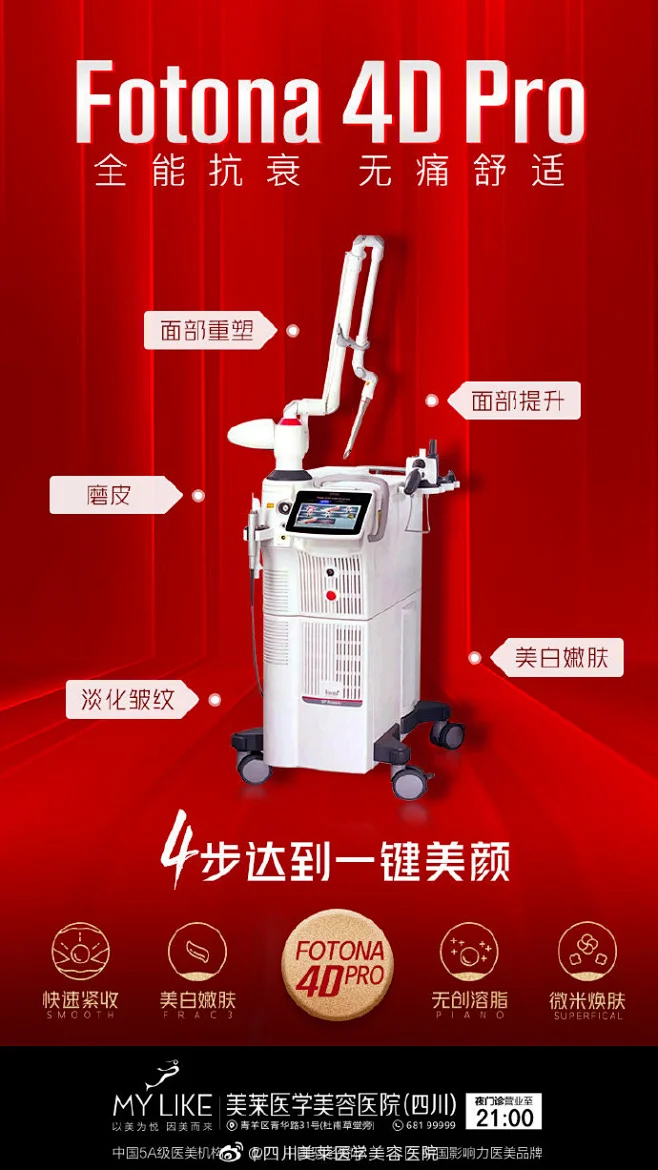 Fotona 4D pro 全能抗衰 无痛舒适 甩开美颜相机轻松变美 #四川美莱# -花瓣网