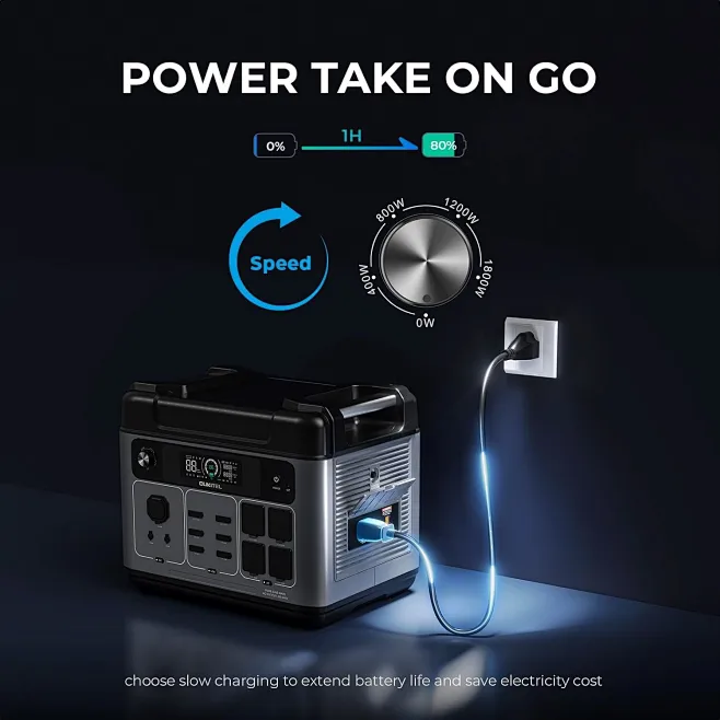 OUKITEL P2001 Plus tragbares Powerstation 2048Wh, Solargenerator mit LiFePO4 Akku, 13 Steckdosen ...