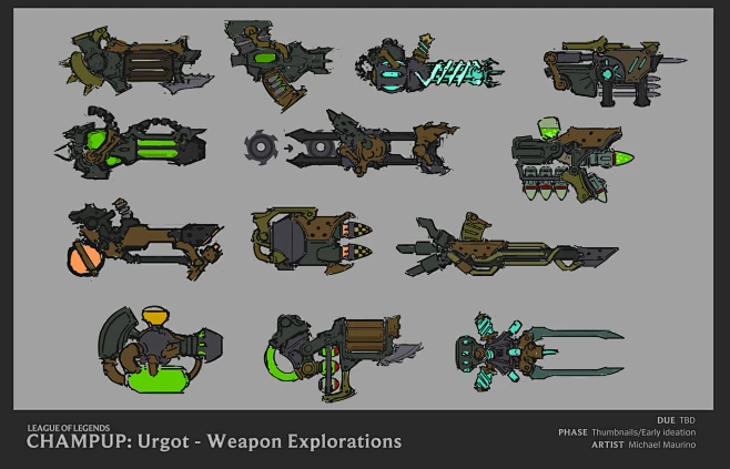 Urgot - Champion Update (various concepts), Michael Maurino : Ideation ...