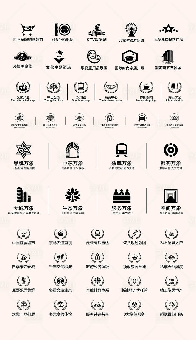 房地产价值小标图标卖点符号-源文件分享-ywjfx.cn