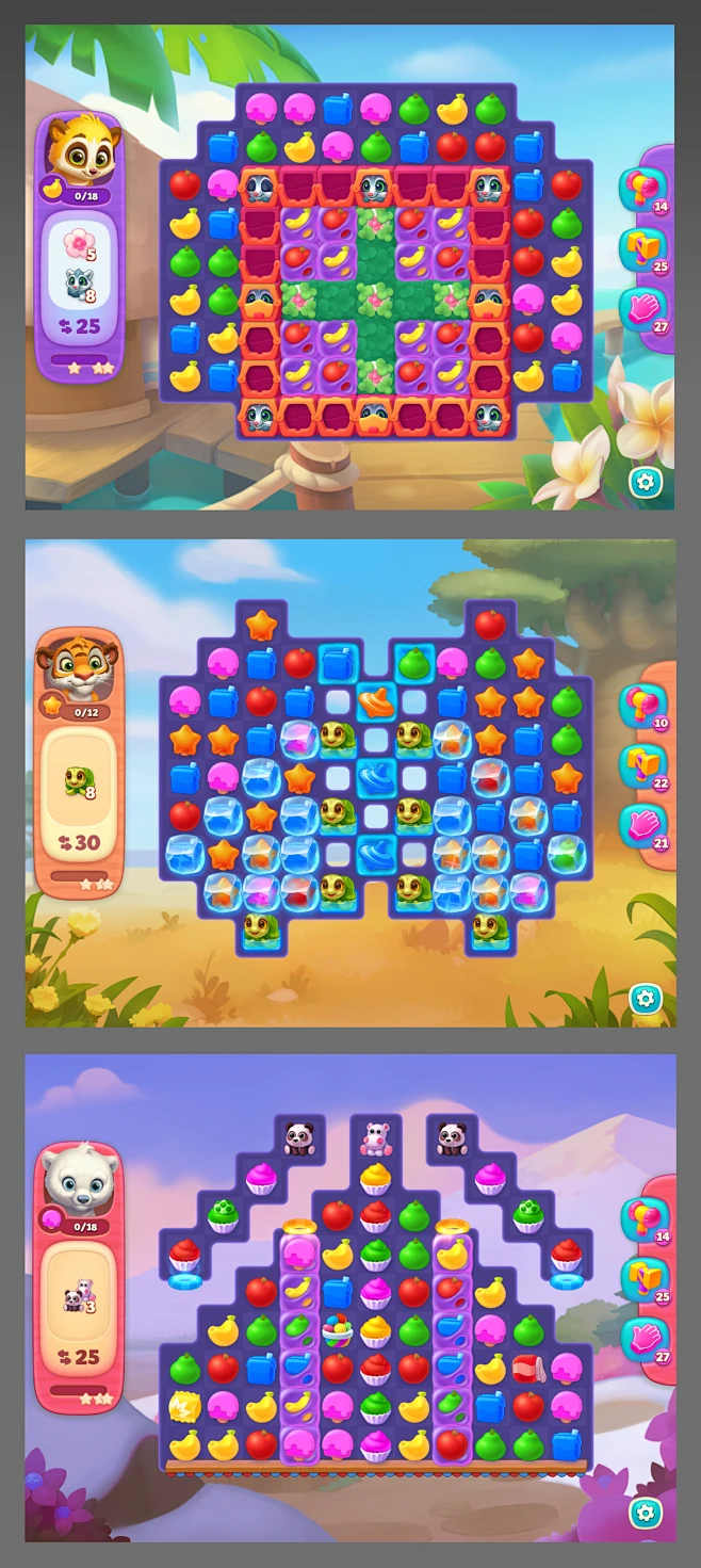 Match3, Playrix Games : Match3 by Playrix Games on ArtStation.-花瓣网