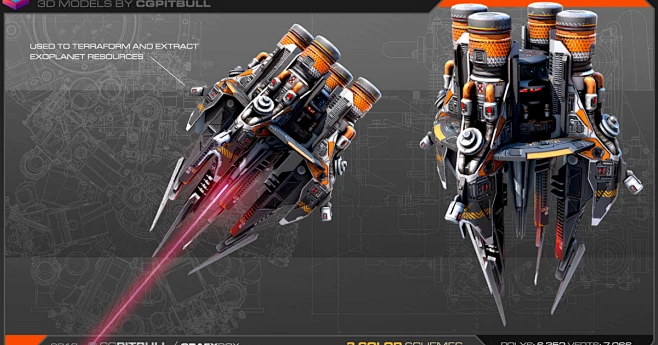 Explorer Fleet #01, Stephane Ch : New commissioned work for CGPitbull. Texturized with Substance ...