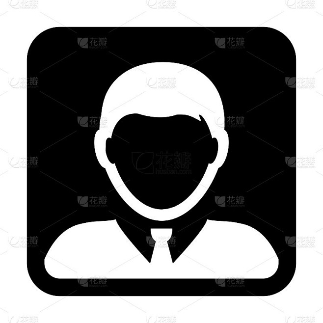 用户图标向量男性符号轮廓头像标志在平面颜色字形象形图