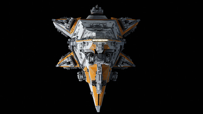 Teroch-class Mandalorian Cruiser，飞船设计概念艺术家 Ansel Hsiao 为星战系列创作的飞船作品