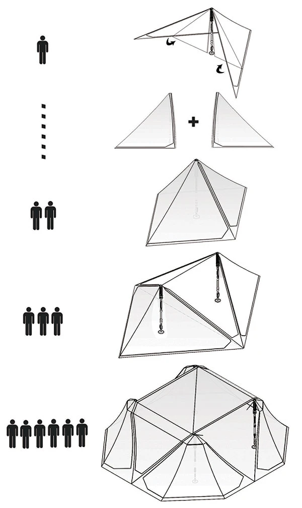 V Plus Emergency Relief Tent by Li Bowen, Zhou Zhijun, Jia Chenxi, Yuan ...