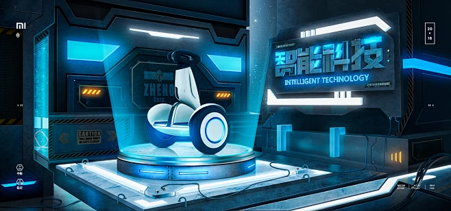 P4D场景搭建电商banner海报-花瓣网