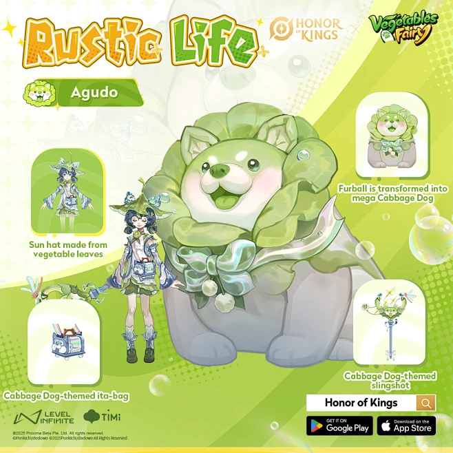 可能是包含下列内容的涂鸦：上面的文字是“HONOR "KINGS Rustic usticLife Life Agudo Fairyy Sun ...