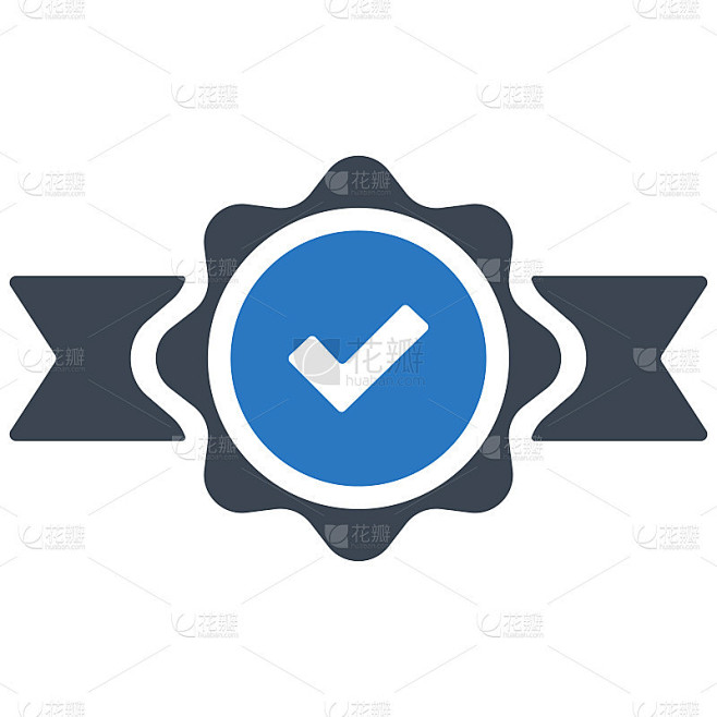 Best quality ribbon badge flat vector icon