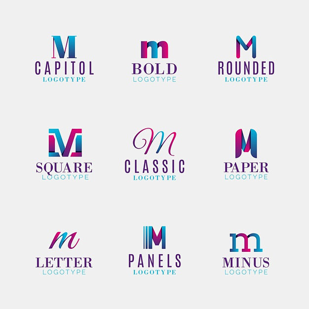 字母M，logo标志矢量图素材