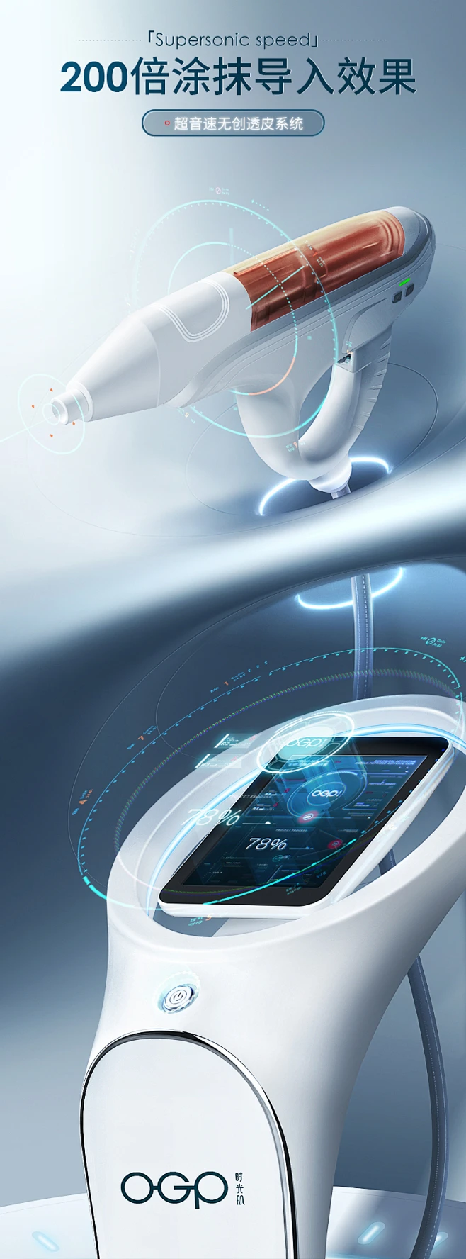 OGP时光肌超音速无创透皮系统即效导入纳米雾化智能操作美容仪器-tmall-花瓣网
