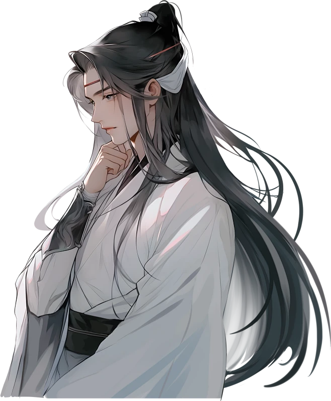 动漫小说封面插画-古风男-花瓣网