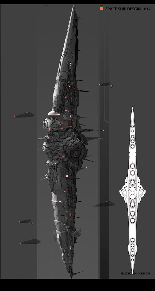 科幻战舰原画科幻载具原画科幻原画来自cgbook.cn (176)