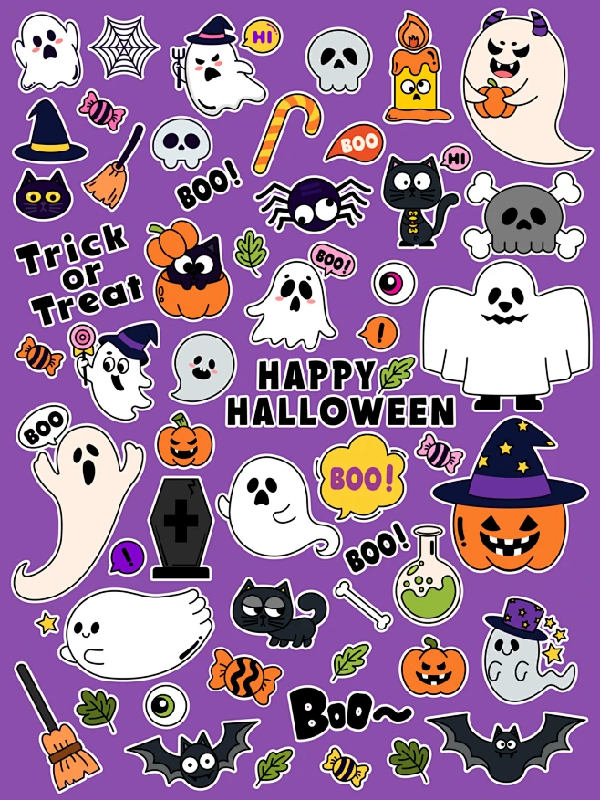 万圣节_伊岸沿儿__插画师作品_涂鸦王国gracg.com-花瓣网