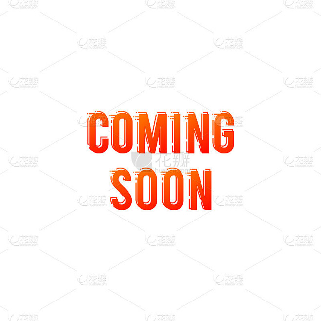Coming soon writing vector template. Design for po