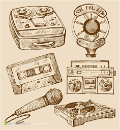 简笔画-花瓣网|陪你做生活的设计师 | 手绘-插画-音响设备线稿