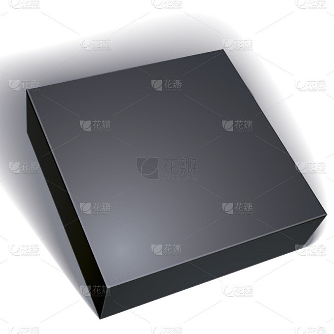 包在白色的背景下，孤立的黑箱设计模板