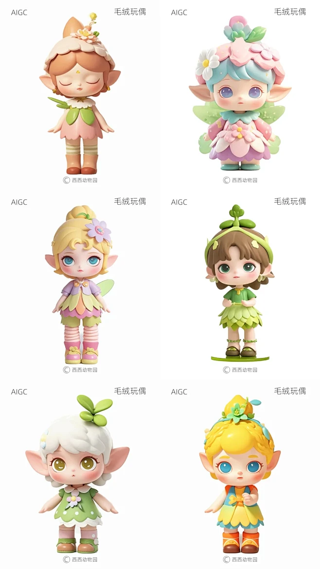 AIGC | 盲盒IP设计 精灵宝宝第一弹 - 小红书-花瓣网