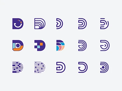 D - Digital - Transformation iconography icon design logo design ...