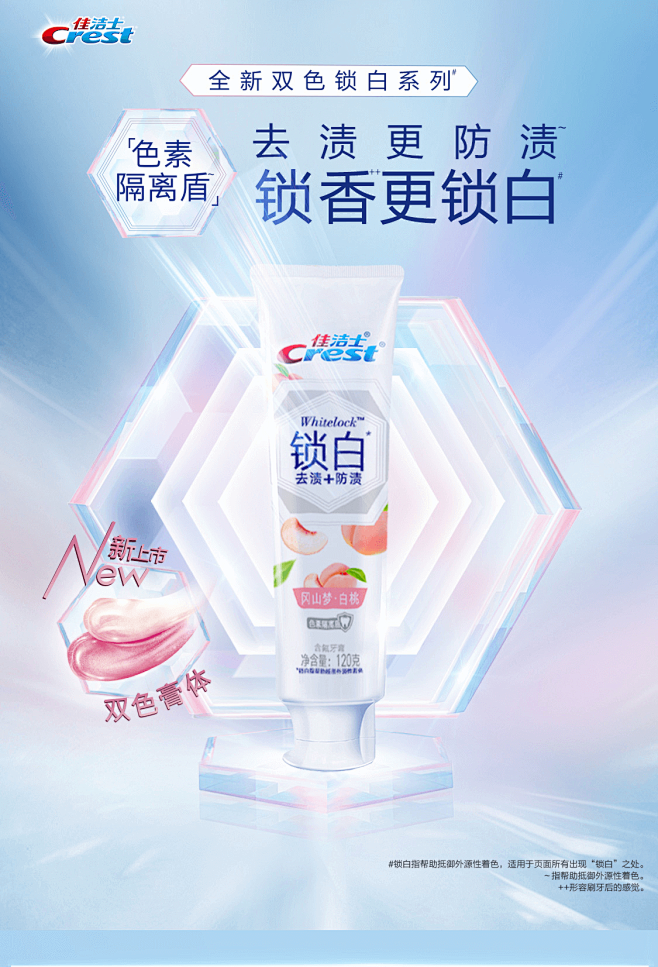 【佳洁士牙膏】佳洁士香氛锁白牙膏5支国潮款美白牙膏去黄去牙渍防渍（樱花+桃花+清柚白茶+白桃+玫瑰盐）含氟防蛀共600g【行情 报价 价格 ...