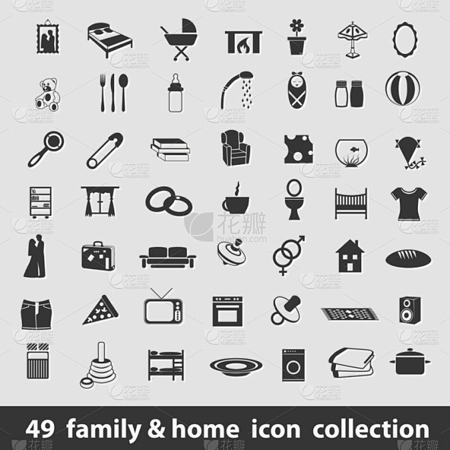 家庭和家庭图标