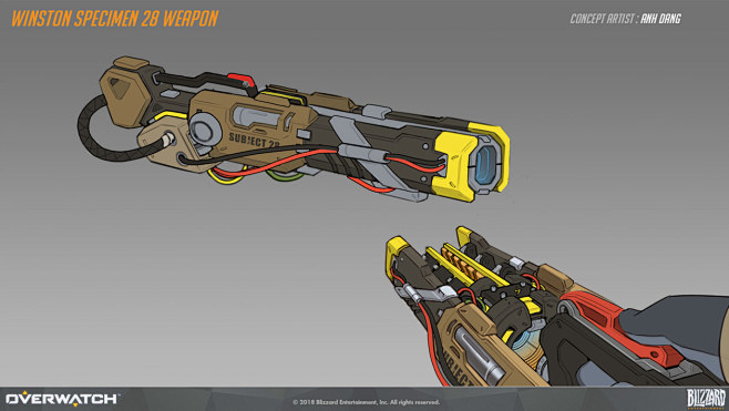 Winston Specimen 28 Weapon Art from Overwatch-花瓣网