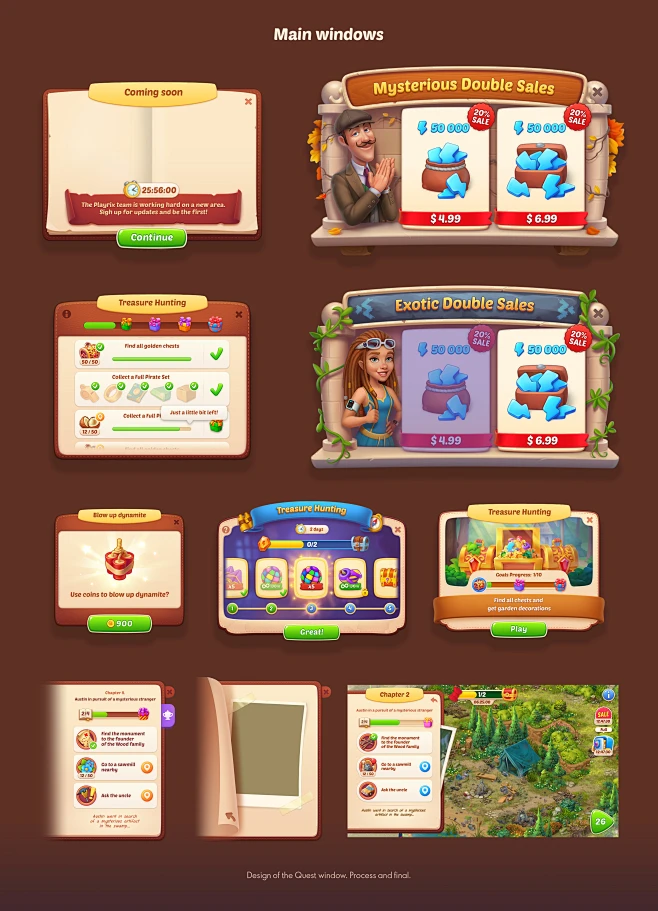 game Games Games UI Games UI Design homescapes playrix UI ui ux UI UX design-花瓣网
