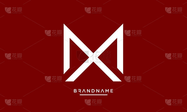 MX或XM字母抽象图标徽标组合