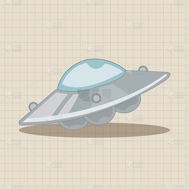 太空UFO主题元素向量，eps