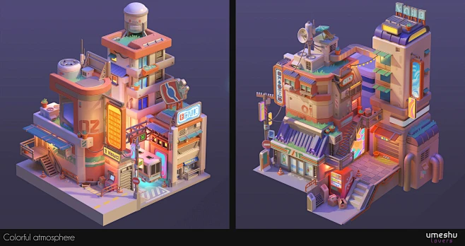 Isometric city design图片_ui-单体-四十五度-建筑图片素材-花瓣网