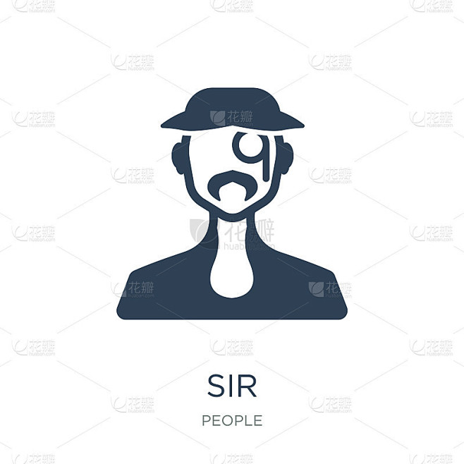 sir icon vector on white background, sir trendy fi