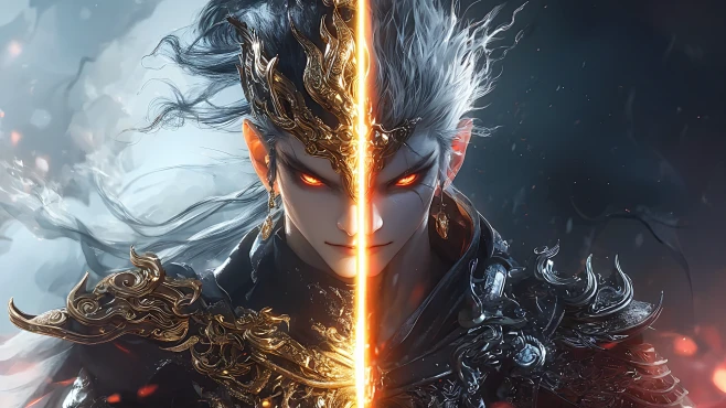 LL-半脸正邪悟空-hzj(22)-花瓣网