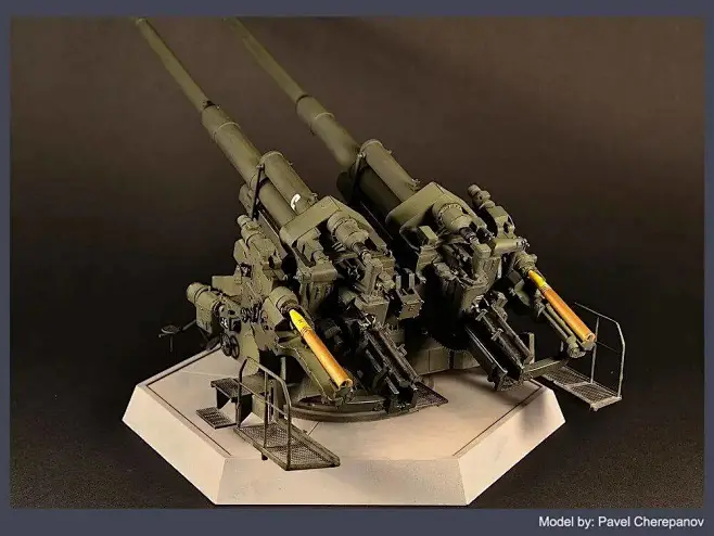 擎天重剑：二战德国Flak 40型128毫米重型高射炮_作品 : 作者：Pavel Cherepanov ...