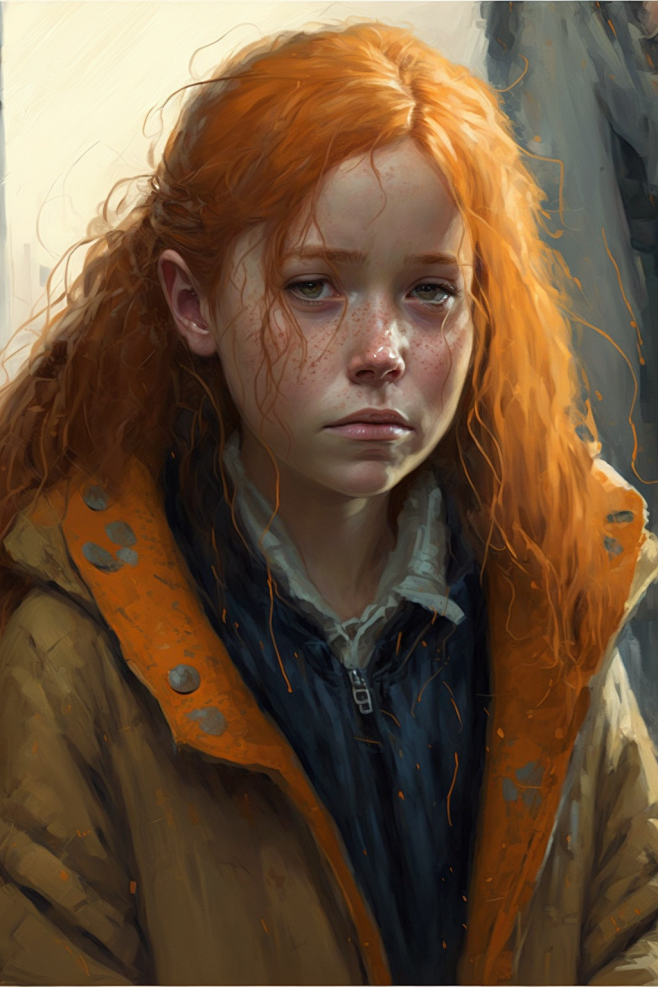Marcio84_an_12_years_old_ginger_girl_sadness_with_long_har_wear ...