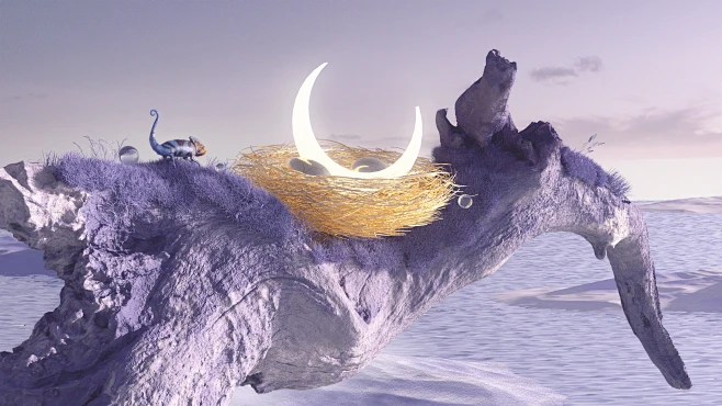 Hatching moon-花瓣网