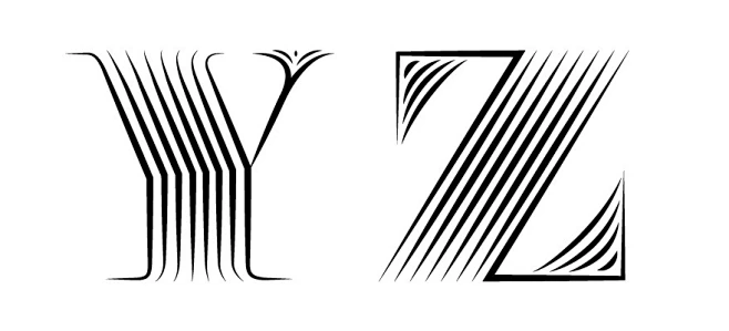 reflected font font design display font decorative font Bespoke Font ...