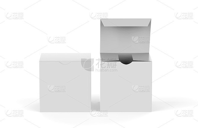 白色方形空白框孤立在白色背景，3d插图