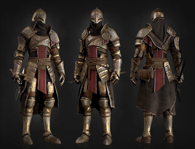 黄金骑士（加拿大设计师Francis Lamoureux）-CG99(cg99.com)-花瓣网