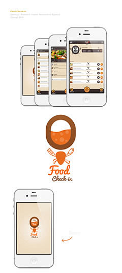Food Check-in 美食APP UI设计 | 图翼网tuyiyi.com