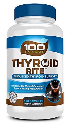 100 Naturals Thyroid Supplement (120 Caps) Support Healthy Thyroid ...