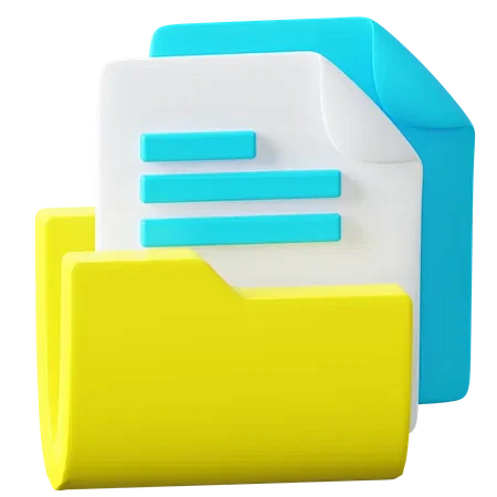 File Folder 3D Icon-花瓣网