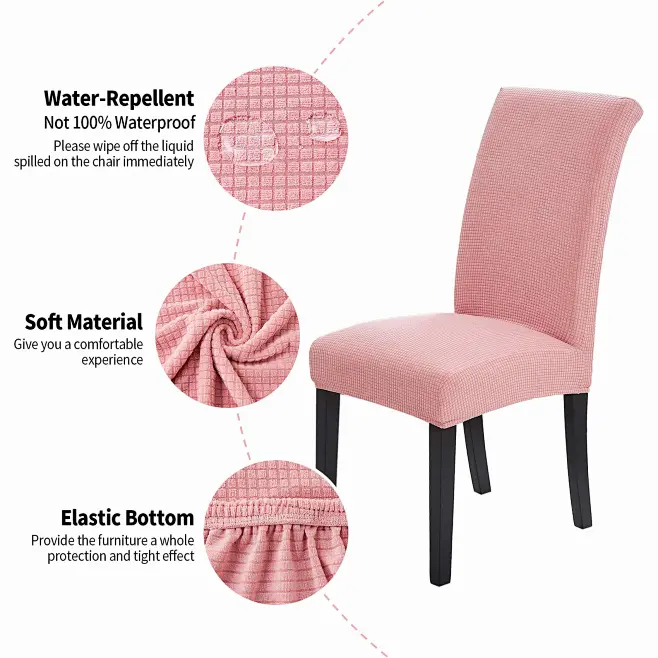 Joccun Chair Covers for Dining Room Set of 4,Water Repellent Dining ...