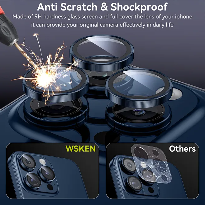 Amazon.com: WSKEN for iPhone 15 Pro/iPhone 15 Pro Max Camera Lens ...